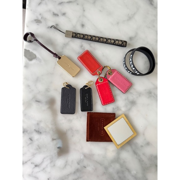 Coach | Accessories | Coach Lot Of 8 Bag Charms Tags Vintage Keychains ...